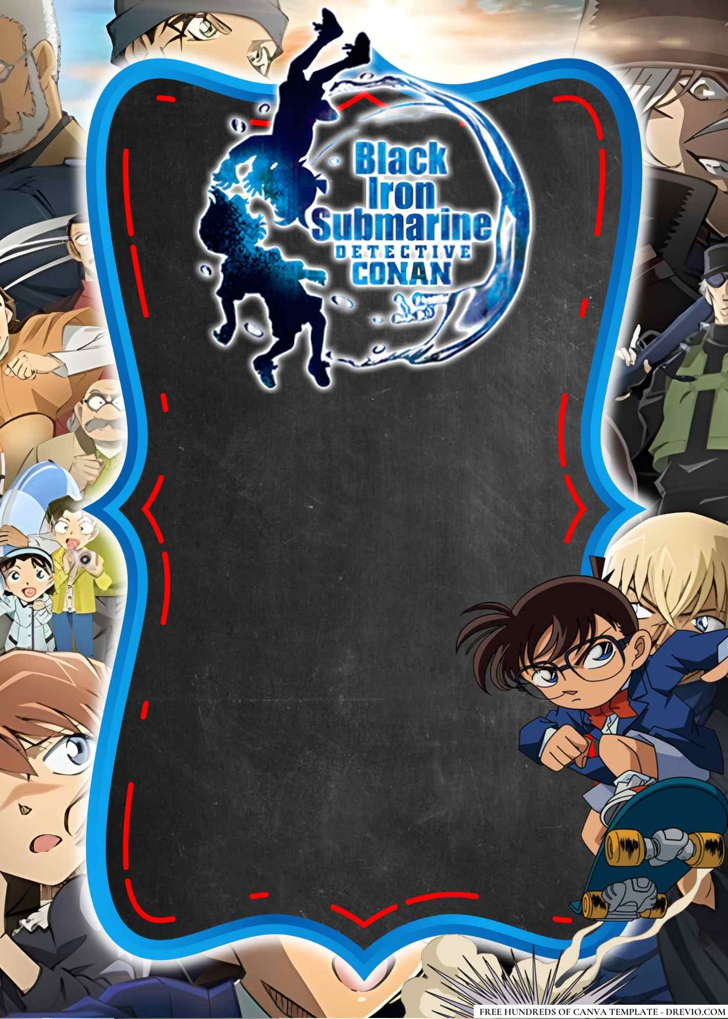 18+ Detective Conan Birthday Invitation Templates