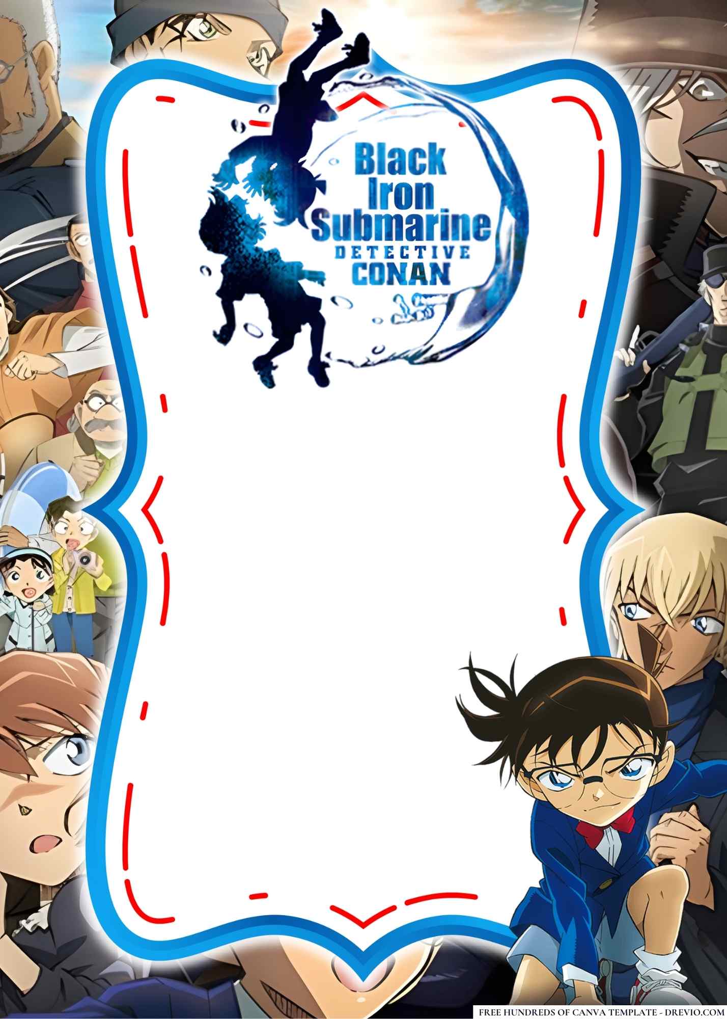 18+ Detective Conan Birthday Invitation Templates