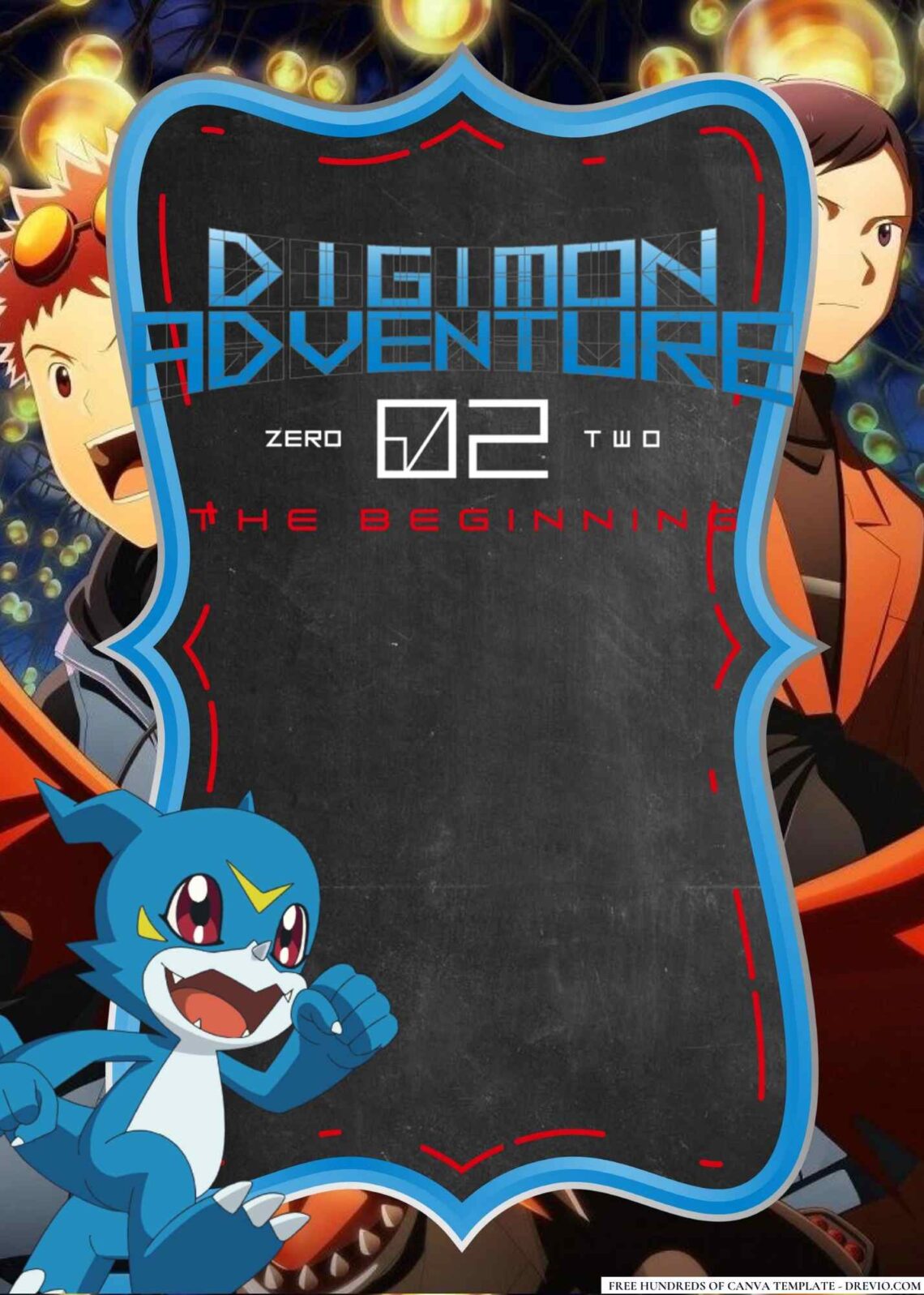 16+ Digimon Adventure 02 Birthday Invitation Templates