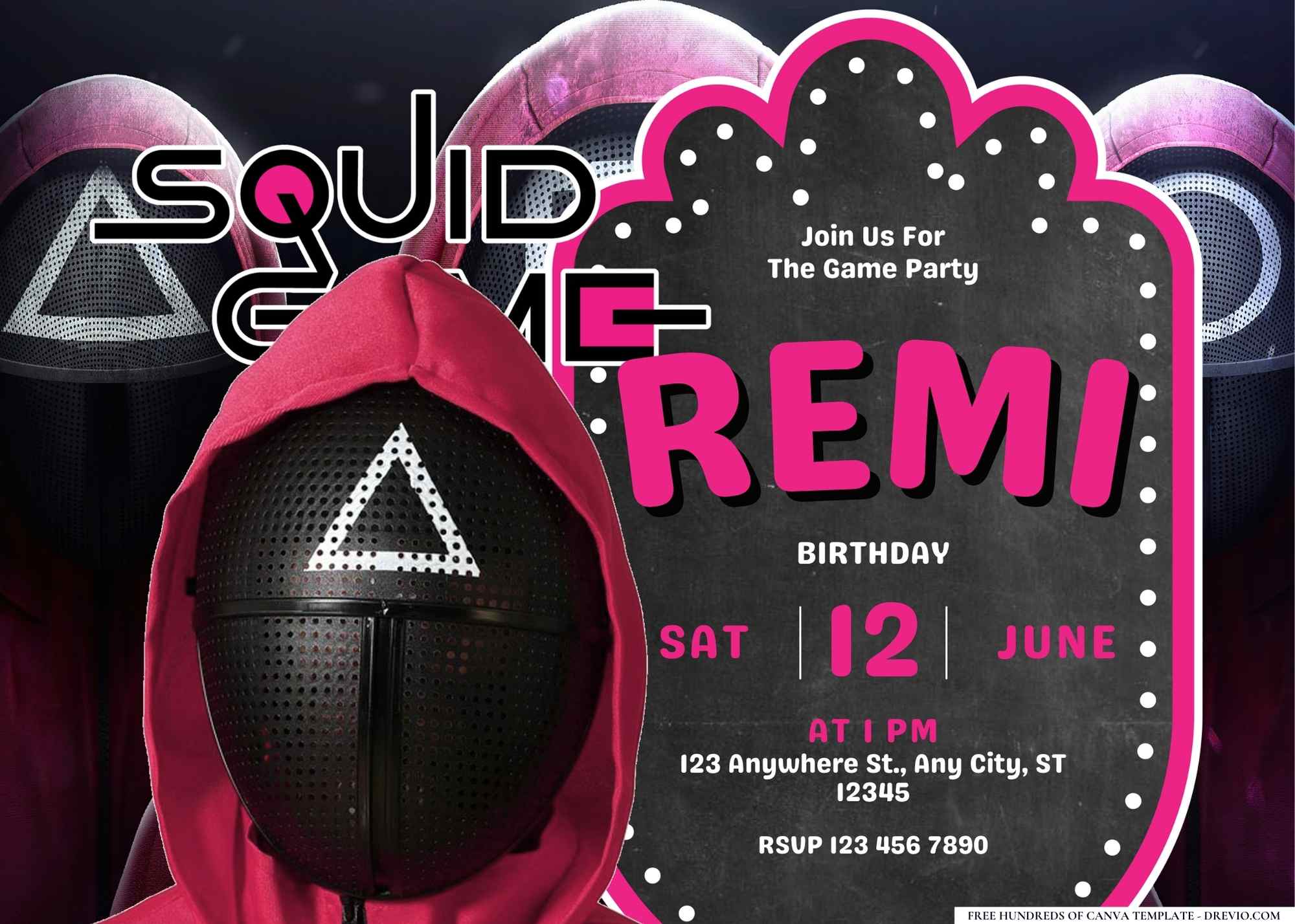 22+ Squid Game Birthday Invitation Templates