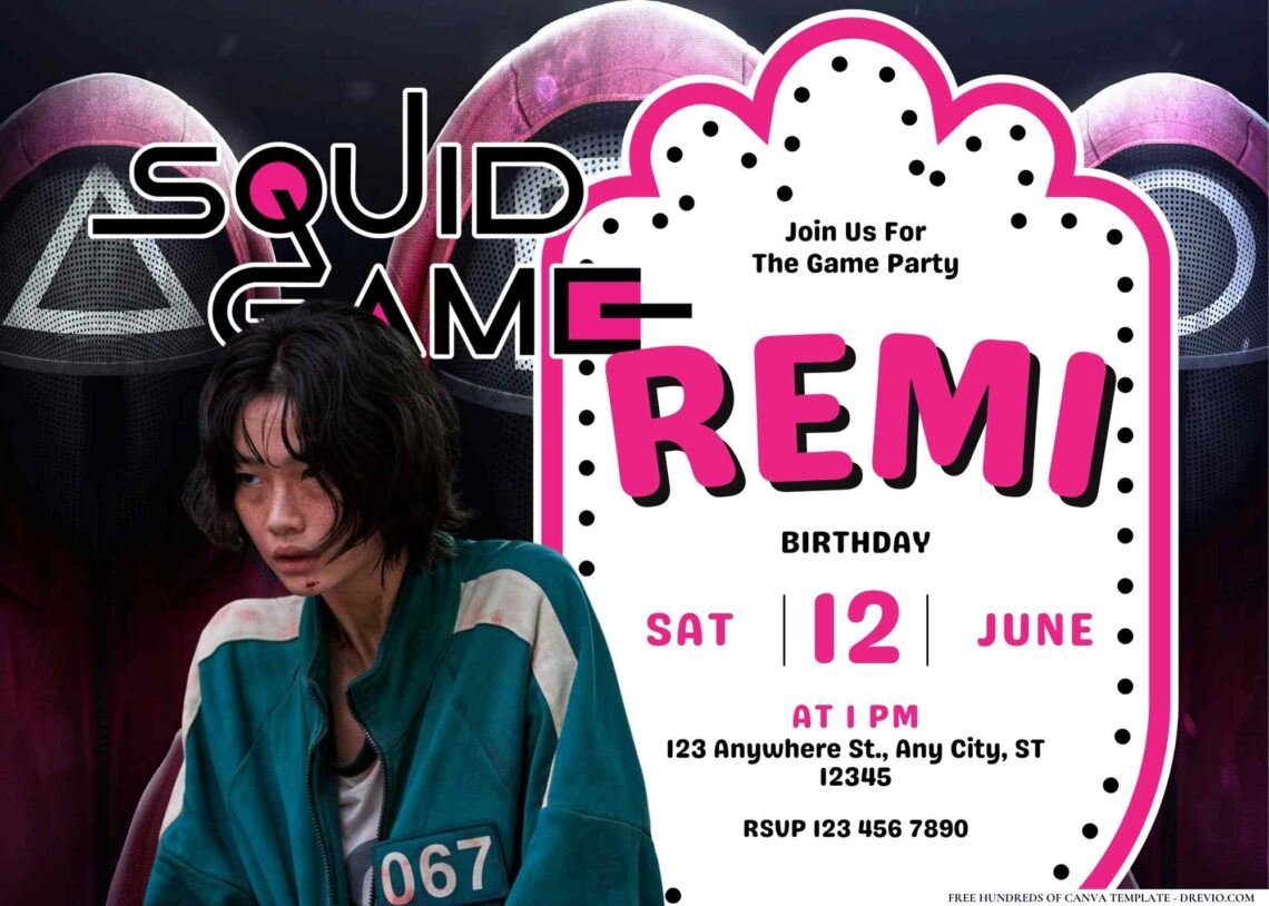 22+ Squid Game Birthday Invitation Templates
