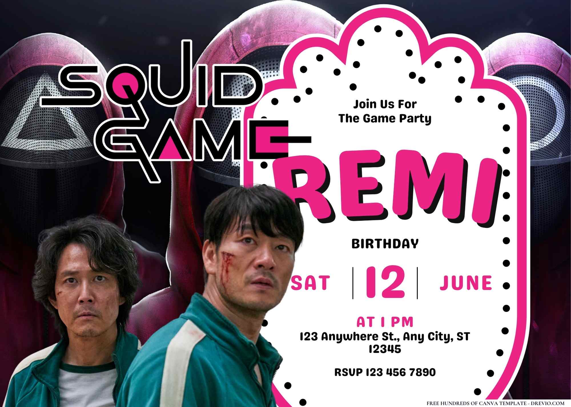 22+ Squid Game Birthday Invitation Templates