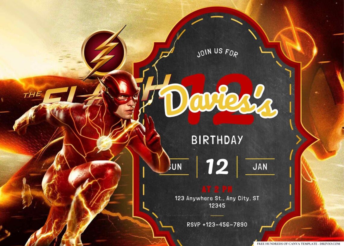 22+ The Flash Birthday Invitation Templates
