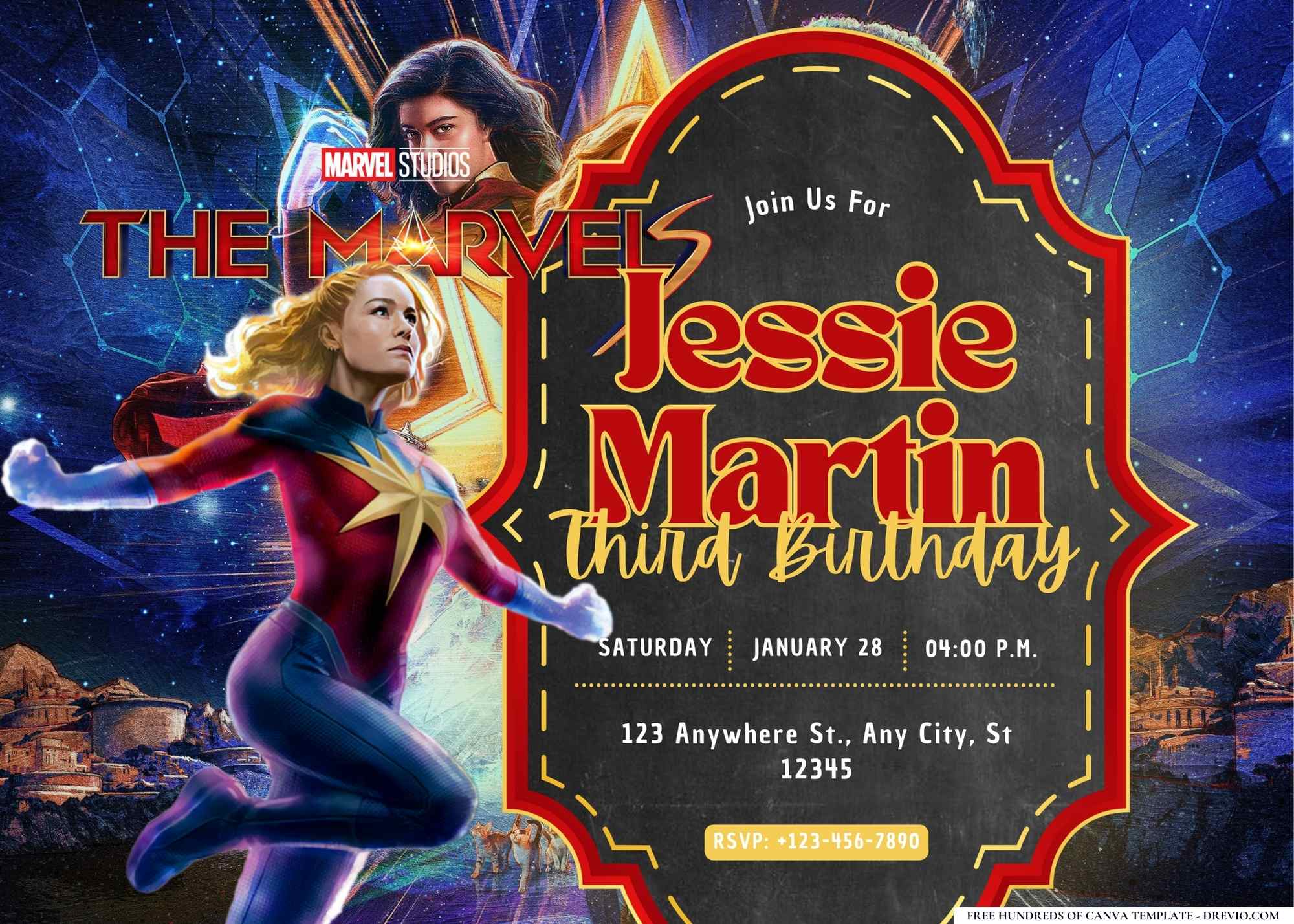 20+ The Marvels Birthday Invitation Templates