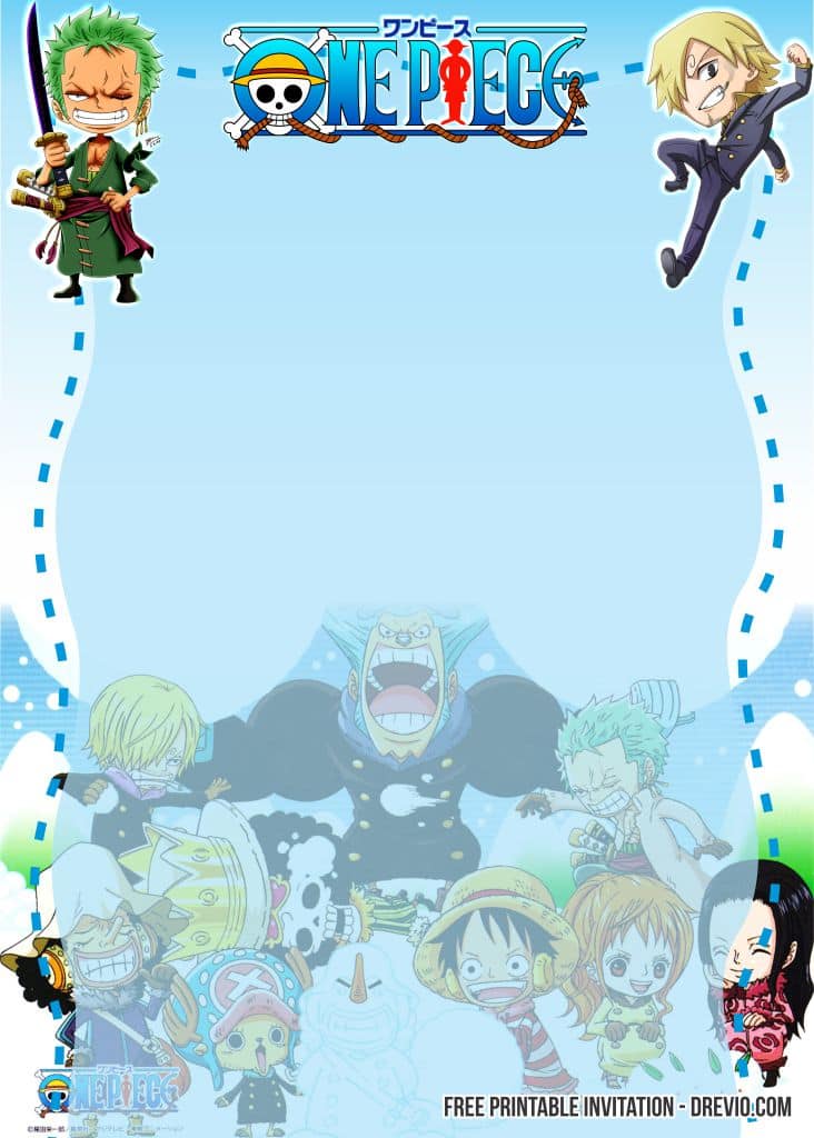 One Piece Themed Birthday with FREE Invitations