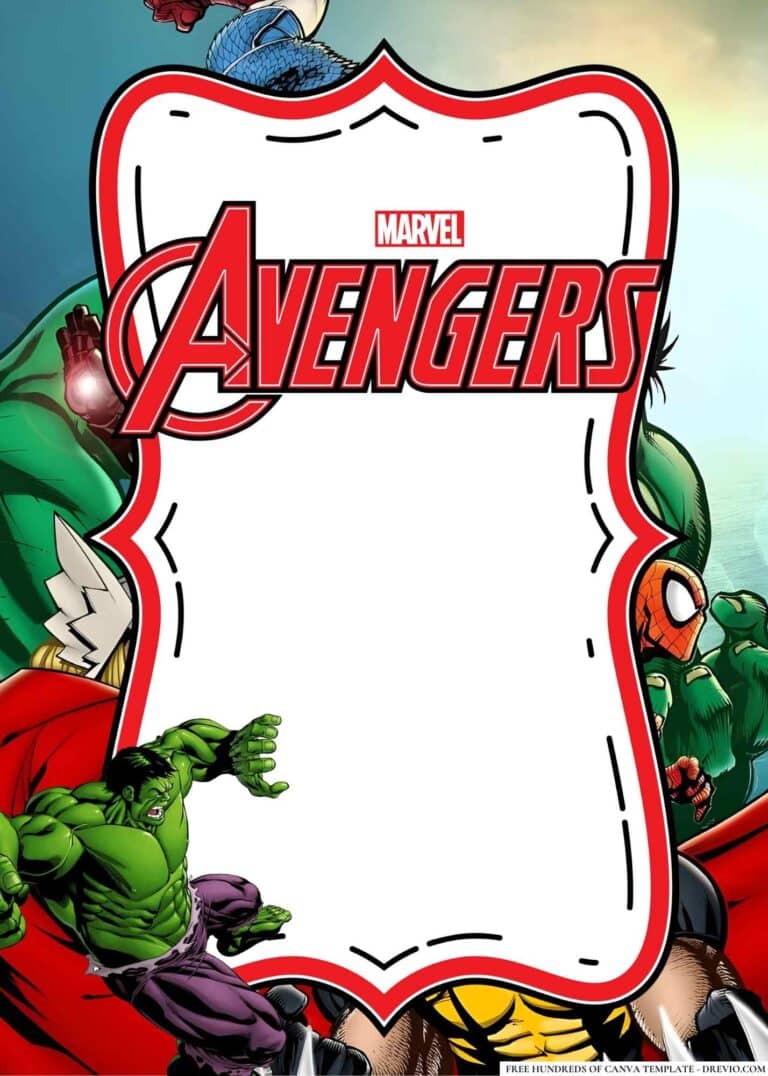 FREE Editable Avengers Birthday Invitations