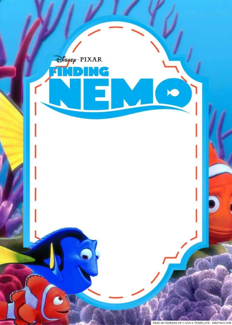 FREE Editable Finding Nemo Birthday Invitations