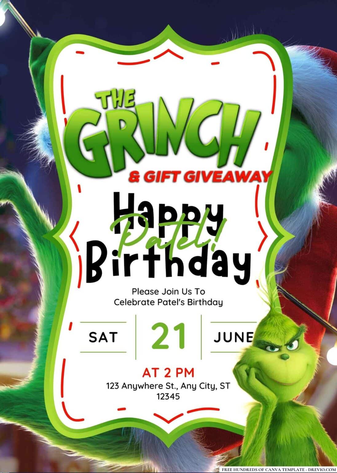 Host a Memorable Grinch-Themed Birthday Bash with FREE Invitations