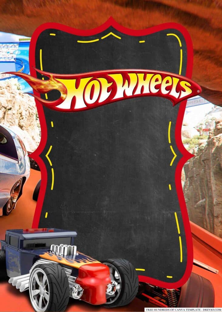 FREE Editable Hot Wheels Birthday Invitation & Party Ideas