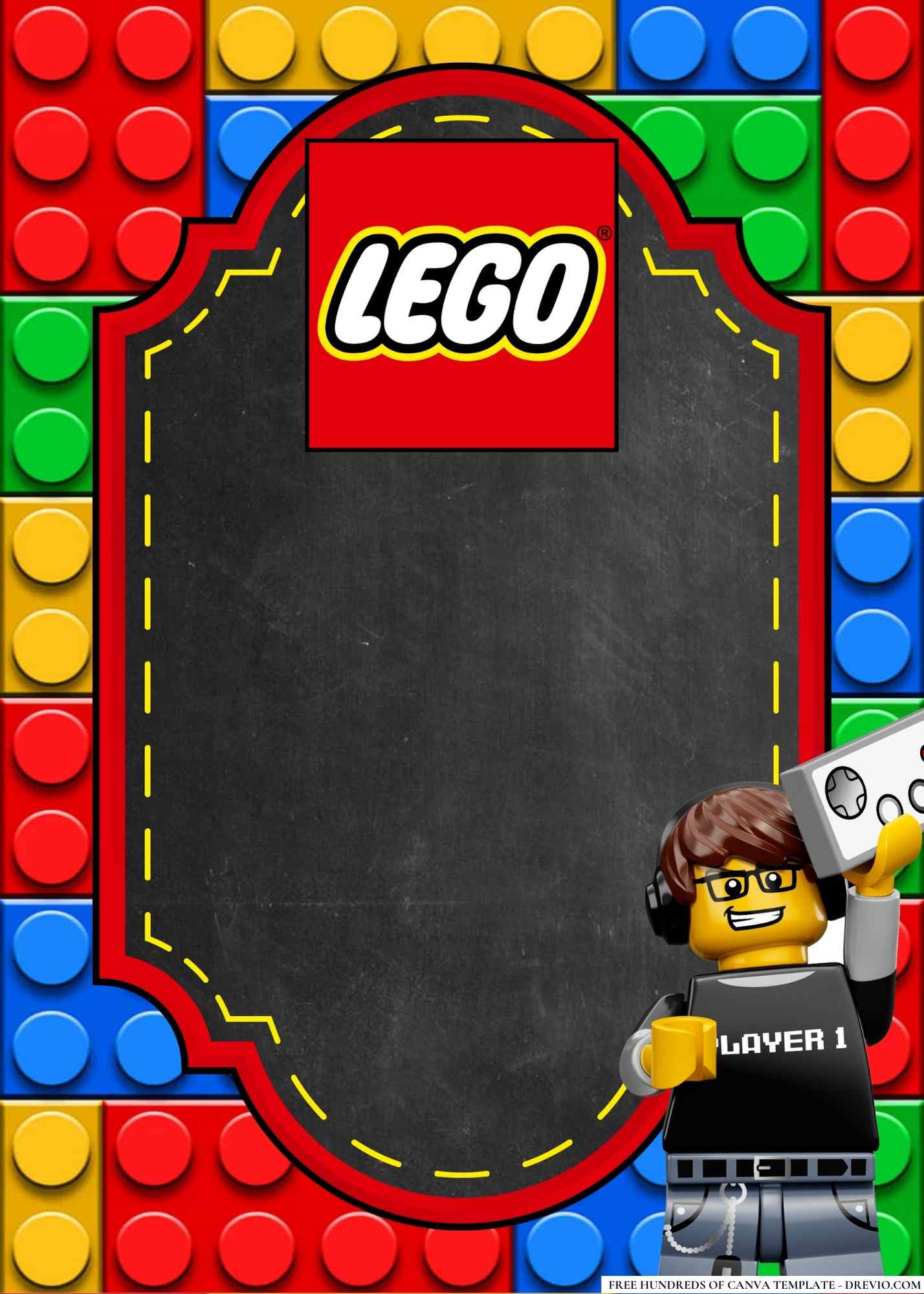 FREE Editable Lego Birthday Invitations & Party Ideas