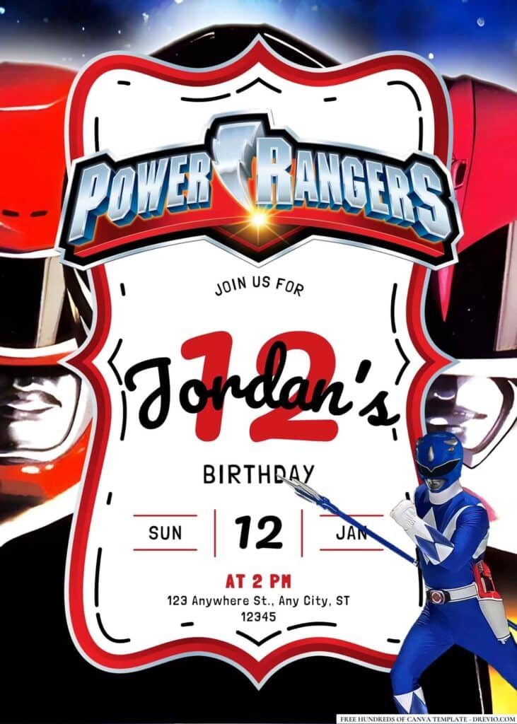 Power Rangers Birthday Party Planner