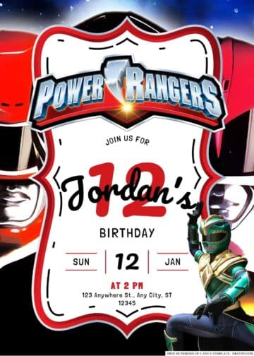 Power Rangers Birthday Party Planner
