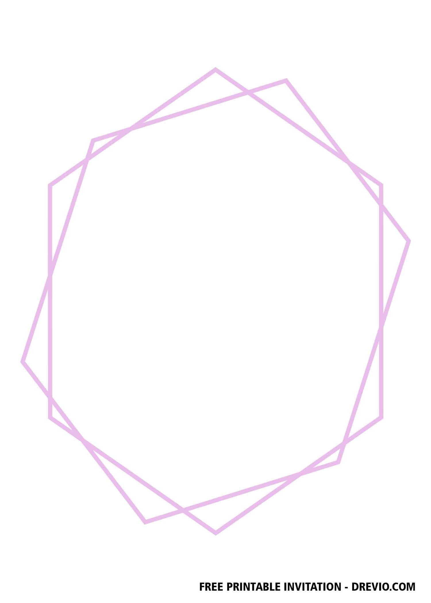 Unleash Your Inner Sparkler! Glittering Gold Geometric Birthday Invitations