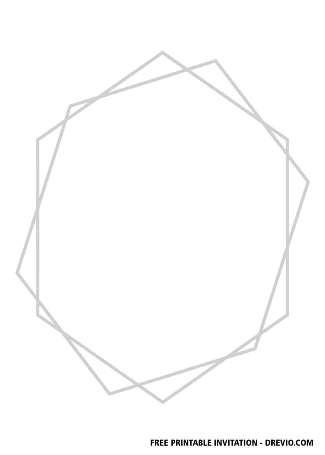 Unleash Your Inner Sparkler! Glittering Gold Geometric Birthday Invitations