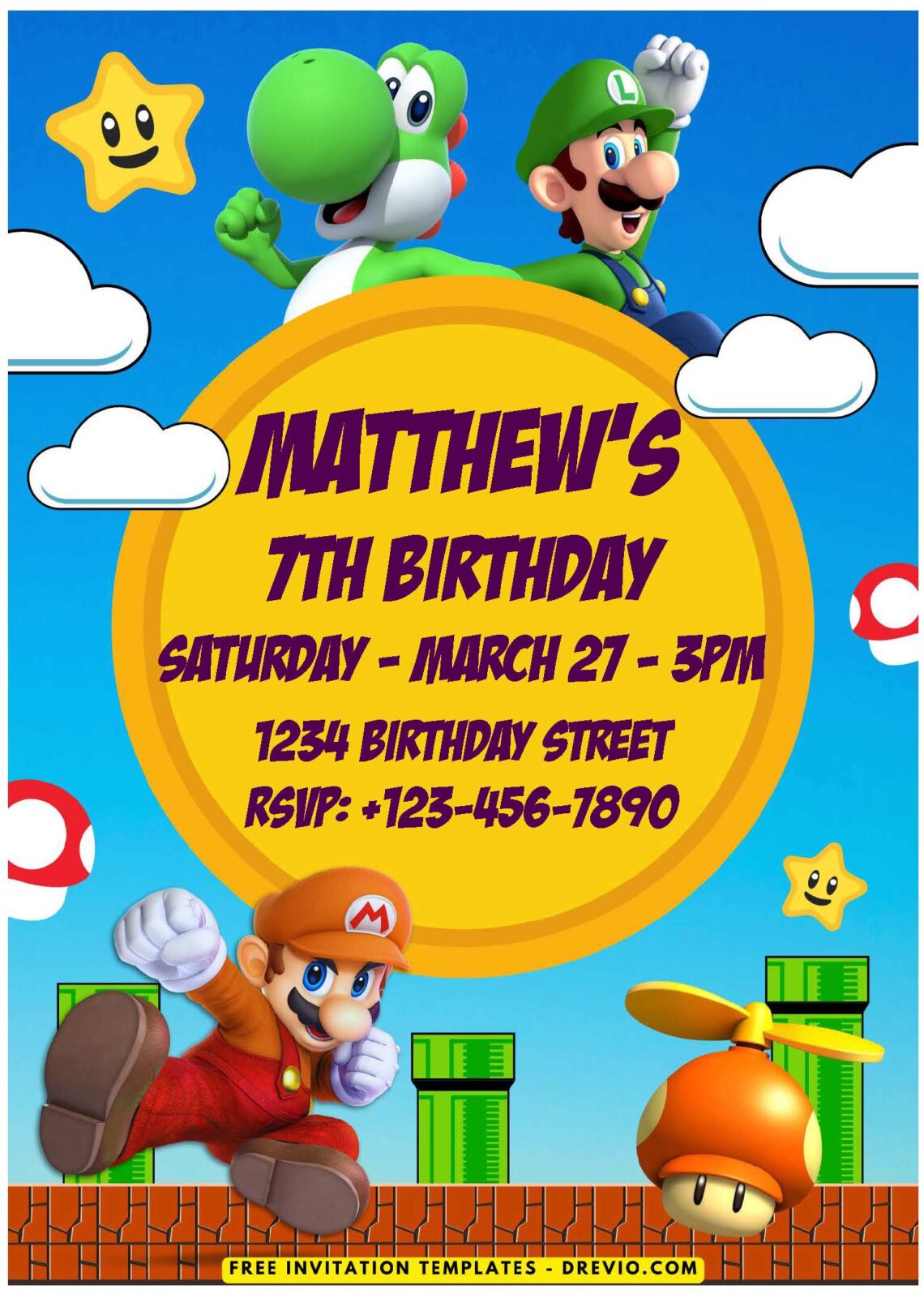Super Mario Invitation Template Guide: Free Designs For Your Party!
