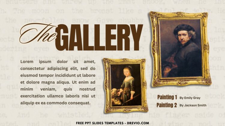 (Free Canva Template) Vintage Museum PPT Slides Templates