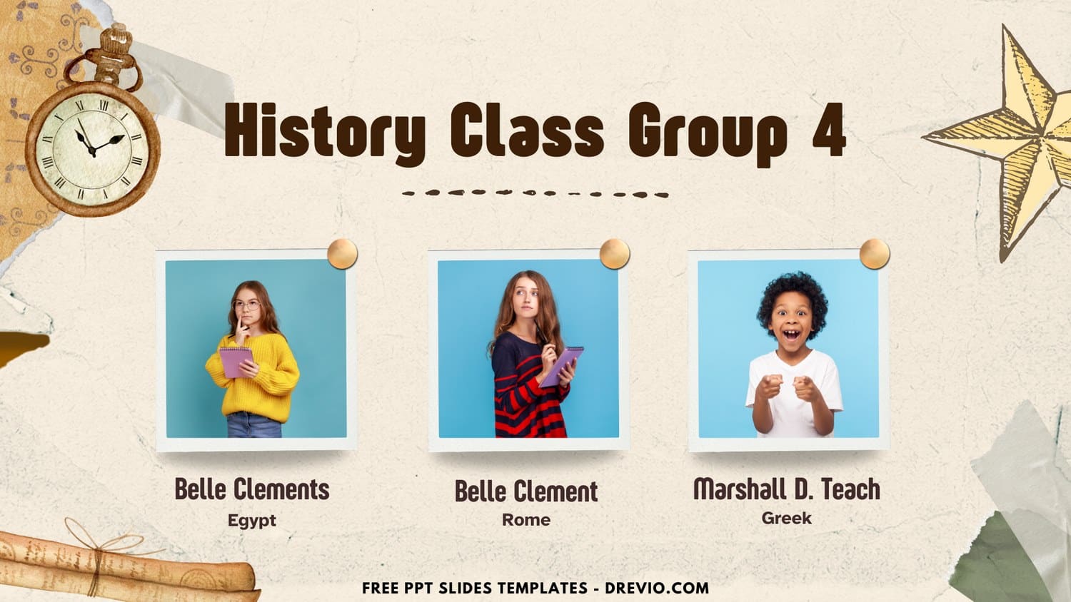 (Free Canva Template) Engaging History Class PPT Slides Templates For Kids