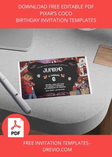 ( FREE Editable PDF ) Festive Coco Birthday Invitation Templates