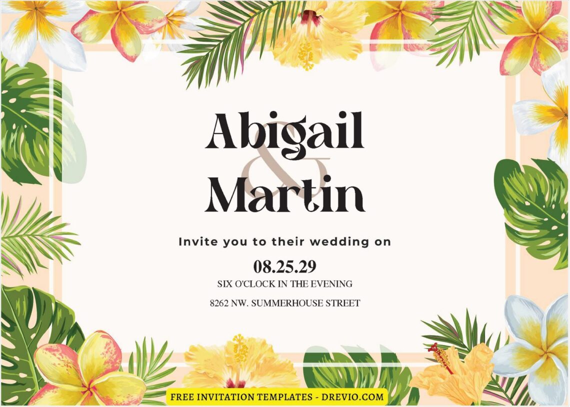 10 Fresh Tropical Invitation Templates for Any Celebration