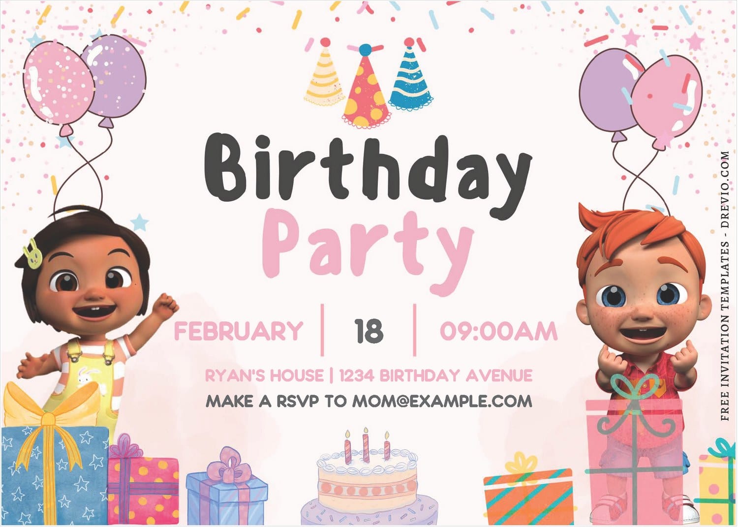 10 Cheerful Cocomelon Invitation Cards for Your Baby Party