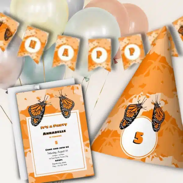 10 Lovely Orange Party Invitation Templates