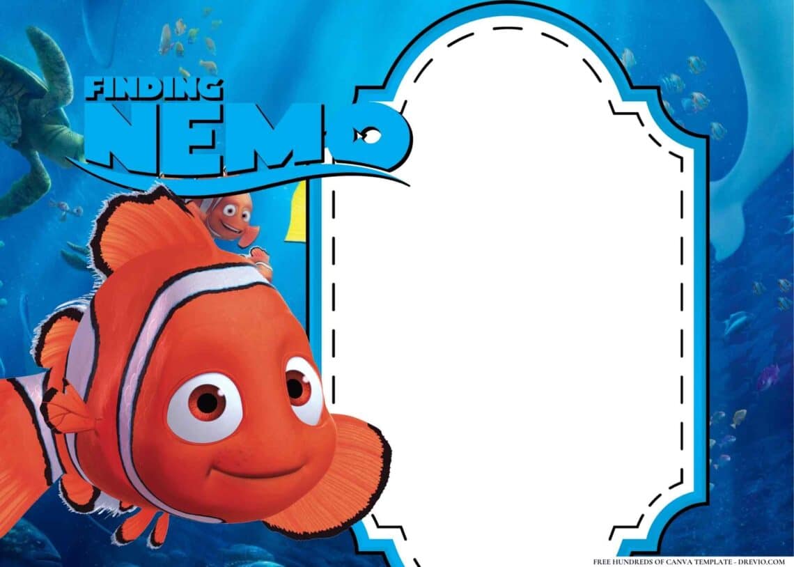 10 Underwater Finding Nemo Birthday Invitations