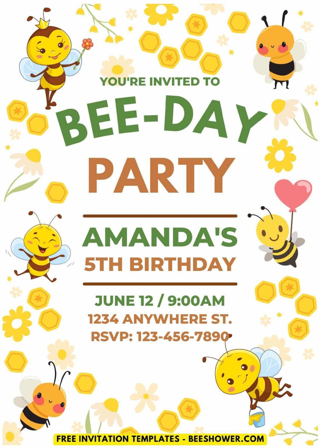 10 Super Adorable Bee Birthday Invitations