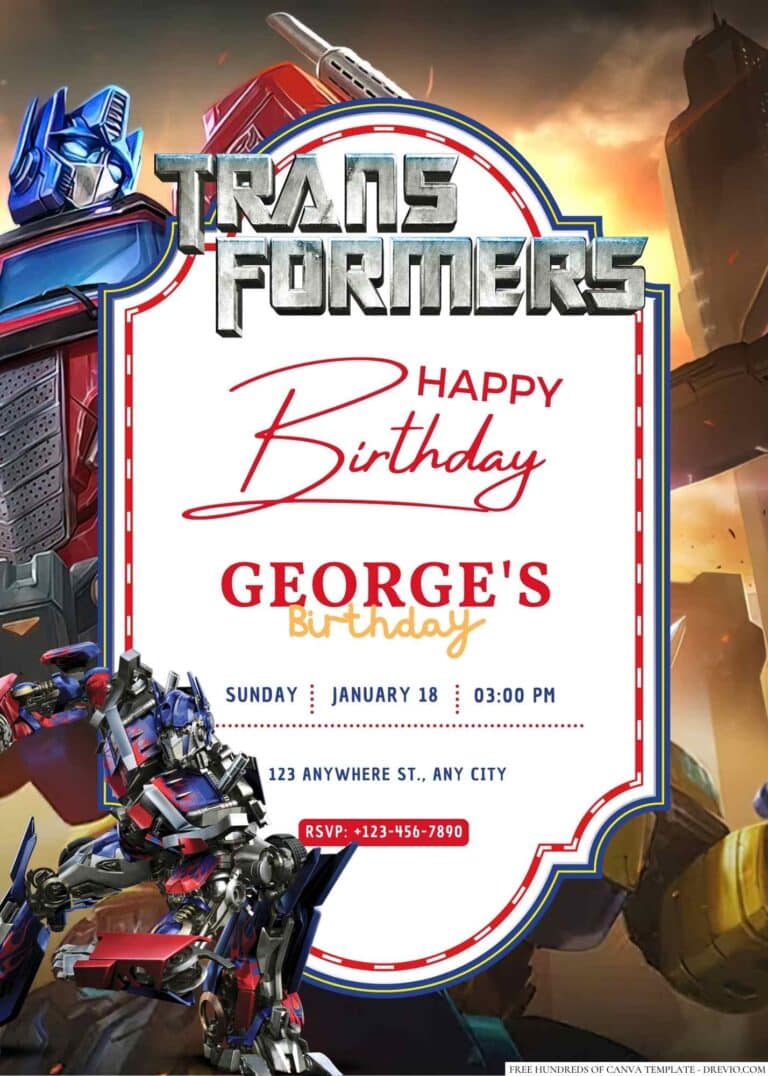 10 Super Cool Transformer Birthday Invitations