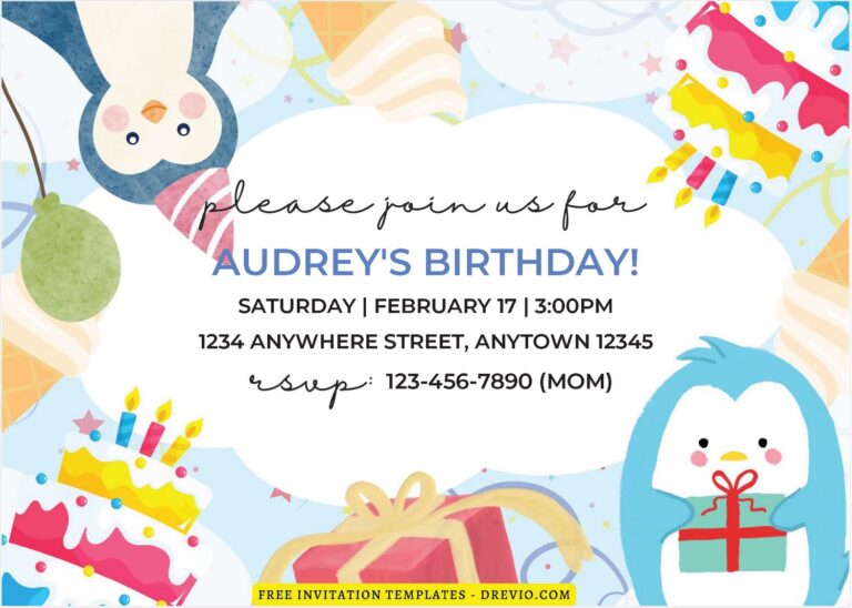 10 Colorful Birthday Invitation Templates for Kids' Special Day