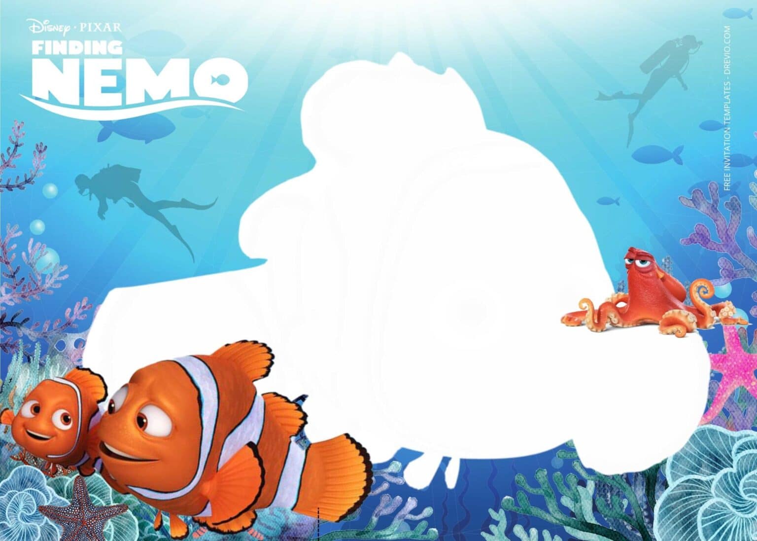10 Underwater Finding Nemo Birthday Invitations