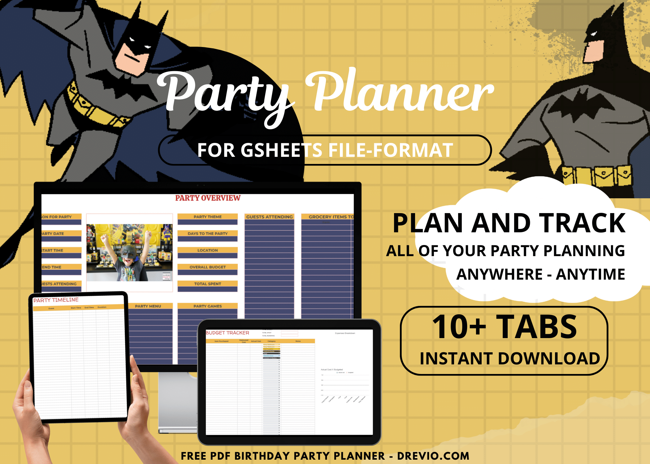 FREE Download Batman Birthday Party Planner