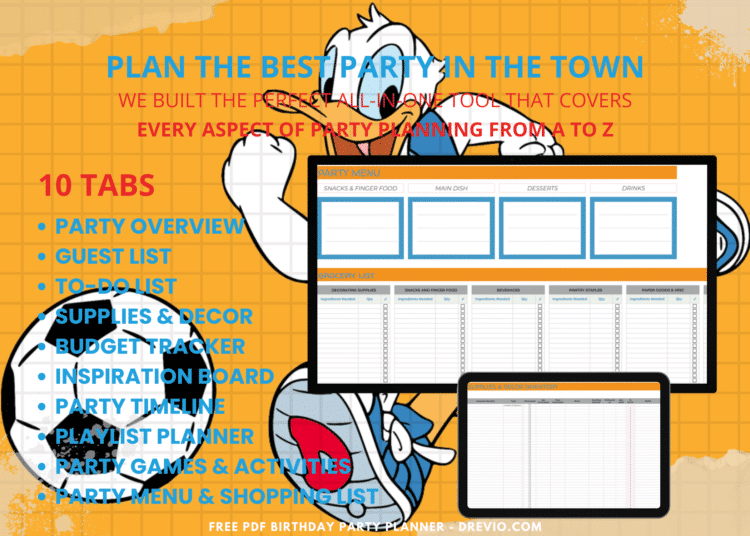 Donald Duck Birthday Party Planner
