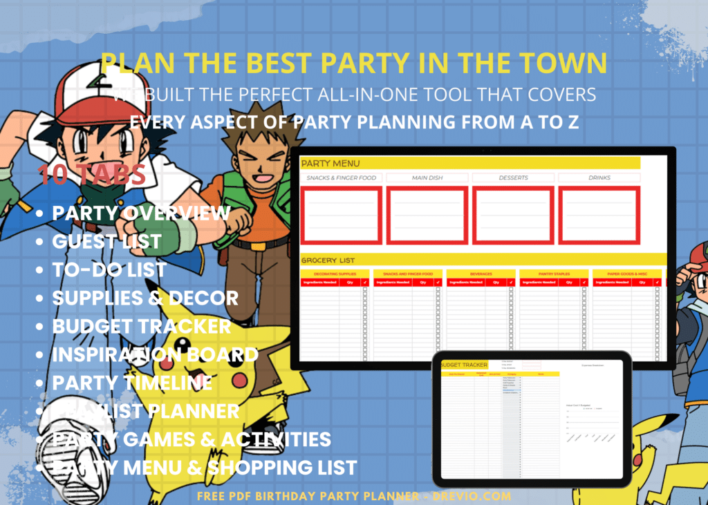 Pikachu Birthday Party Planner