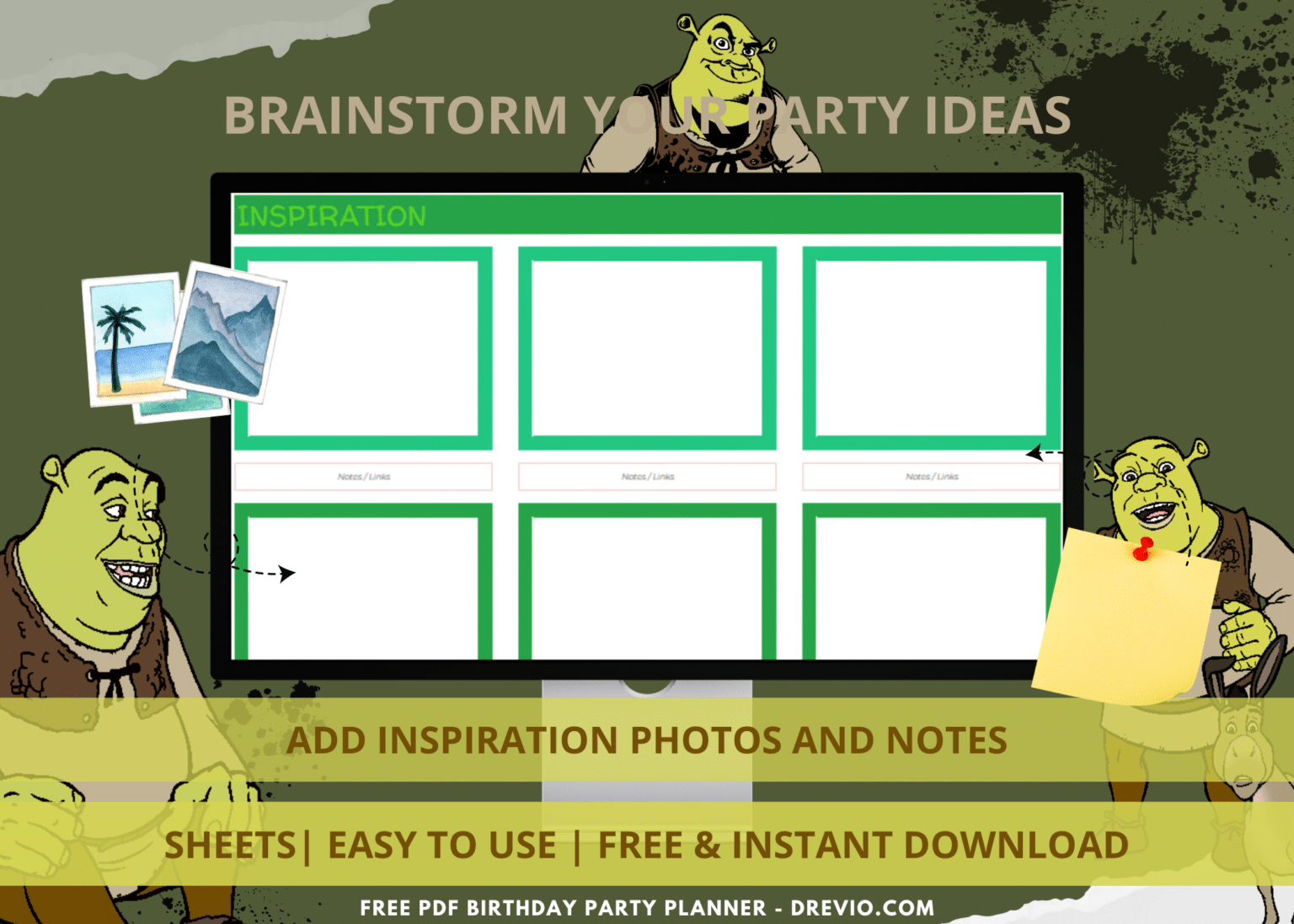 Shrek Birthday Party Planner