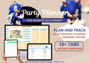 Sonic Birthday Party Planner