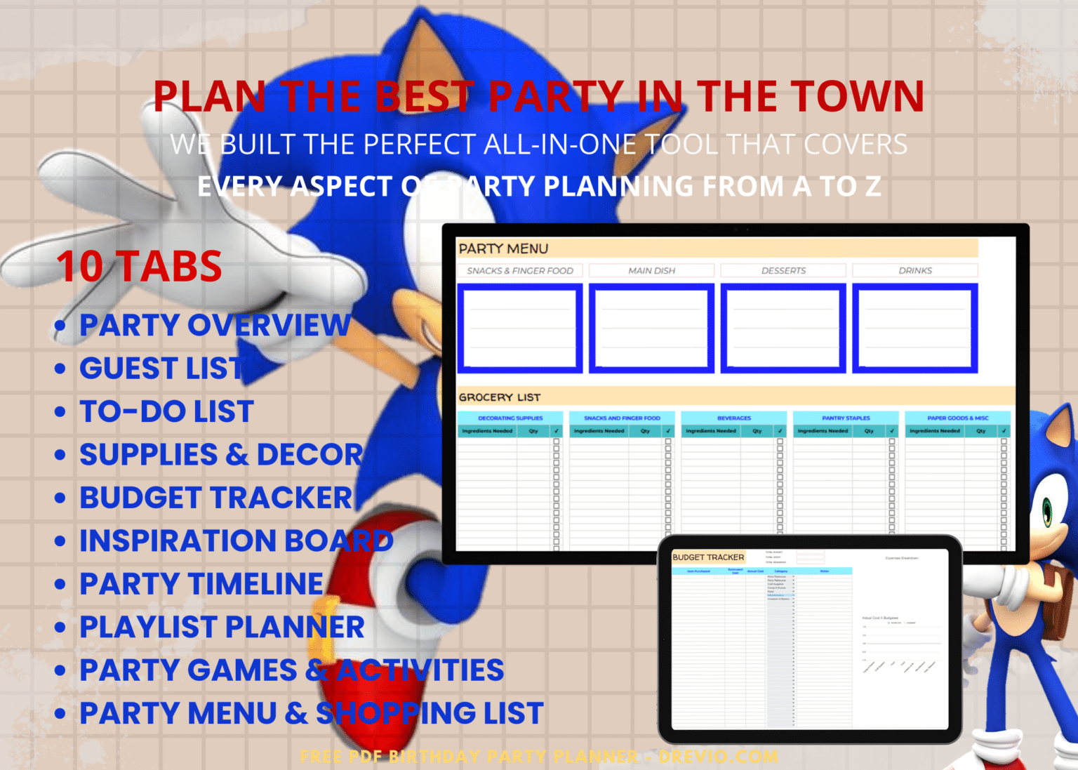 Sonic Birthday Party Planner