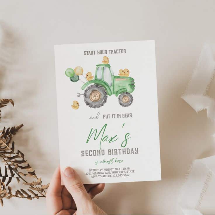 Creative Tractor Birthday Invitations for Kids: Step-by-Step Guide