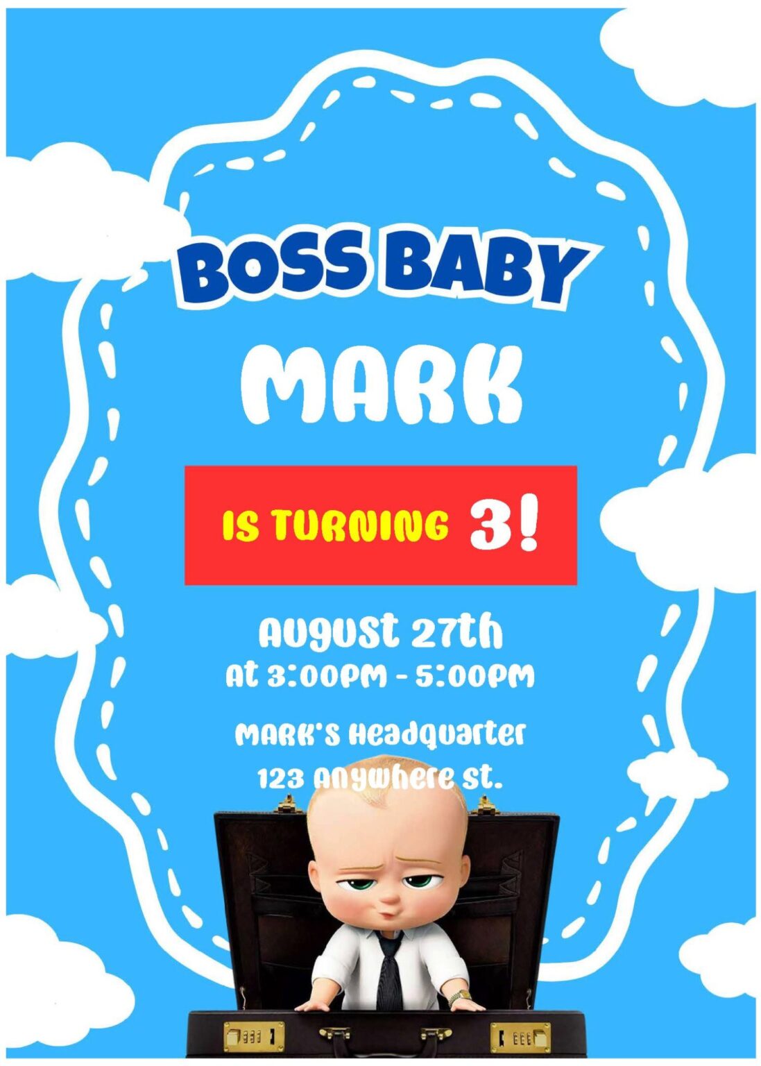 How to Craft Boss Baby Invitations