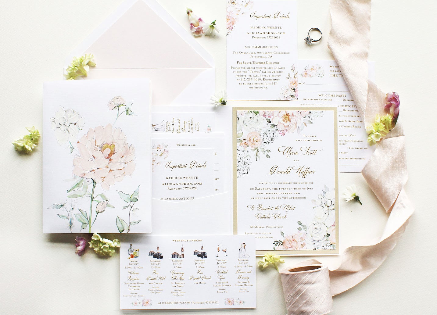 Perfect Peony Wedding Invitations That Bloom with Elegance