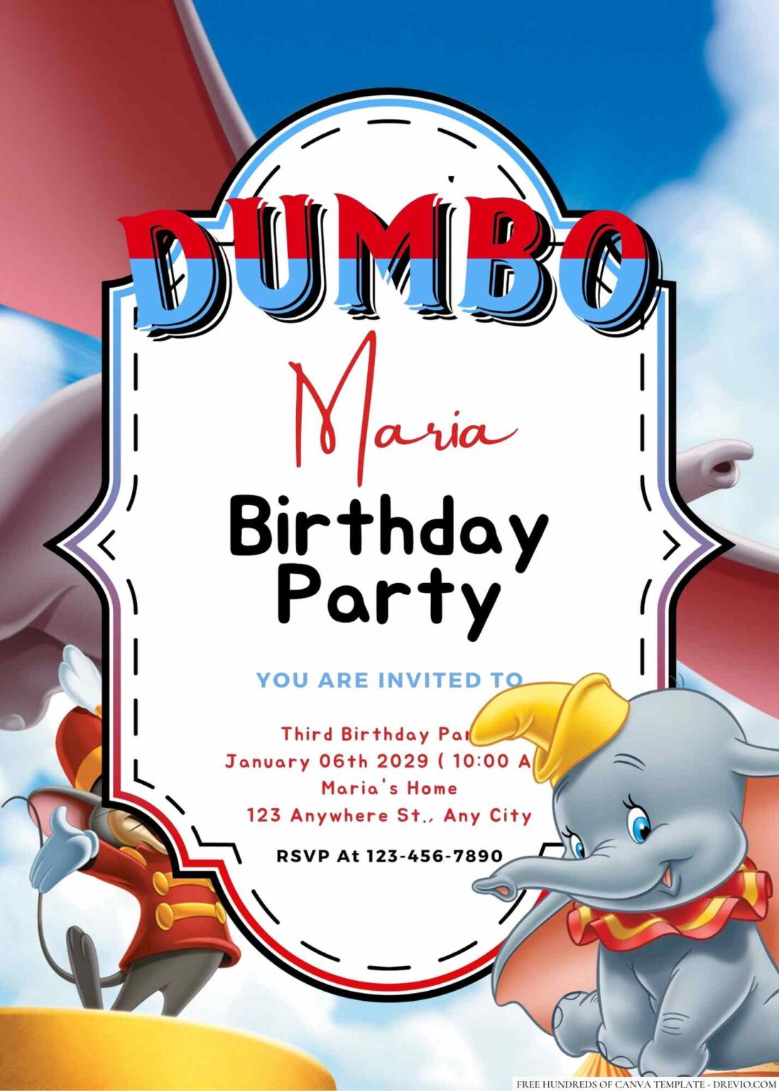 A Guide for Magical Dumbo Birthday Invitations for Kids