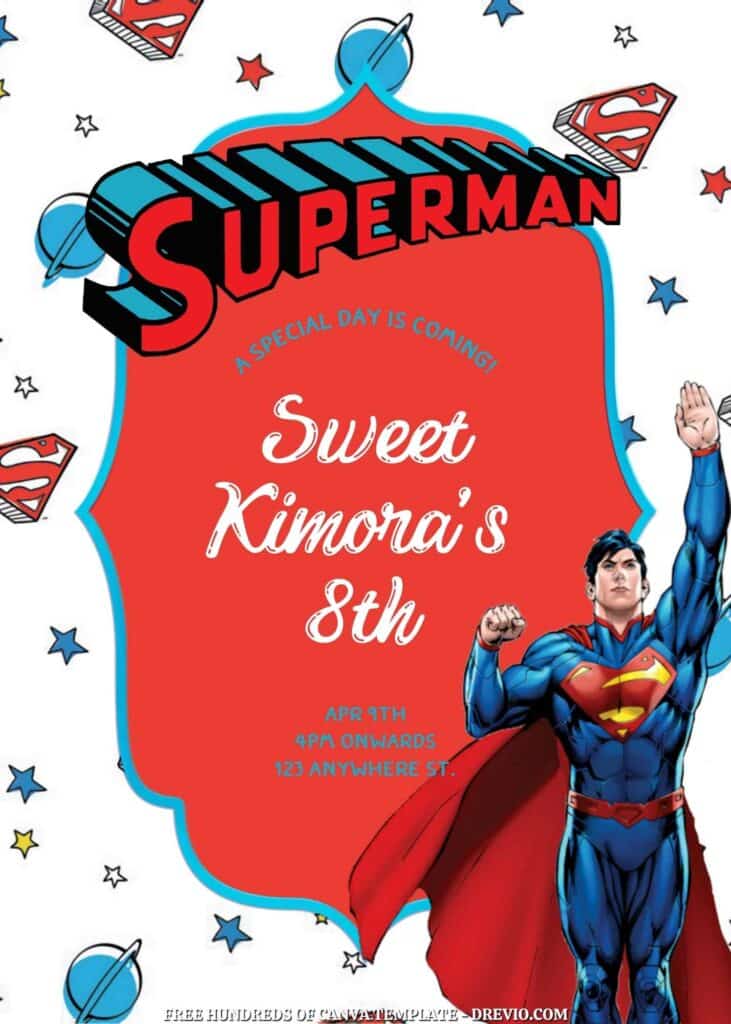 Superman Birthday Party: Planner Templates and Invitations