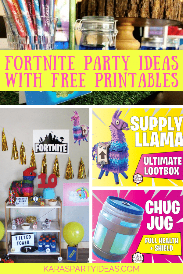 Fortnite Party Invitations and Planner Templates