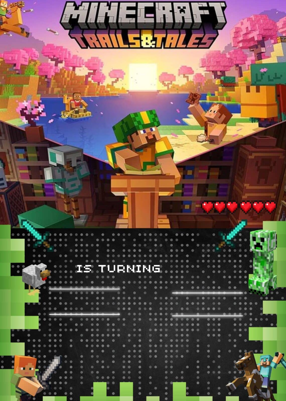 FREE Editable Canva - 7+ World of Minecraft Birthday Invitation Templates