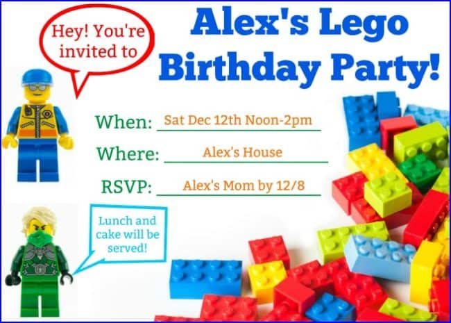 How to Quickly Edit Lego Invitation Templates
