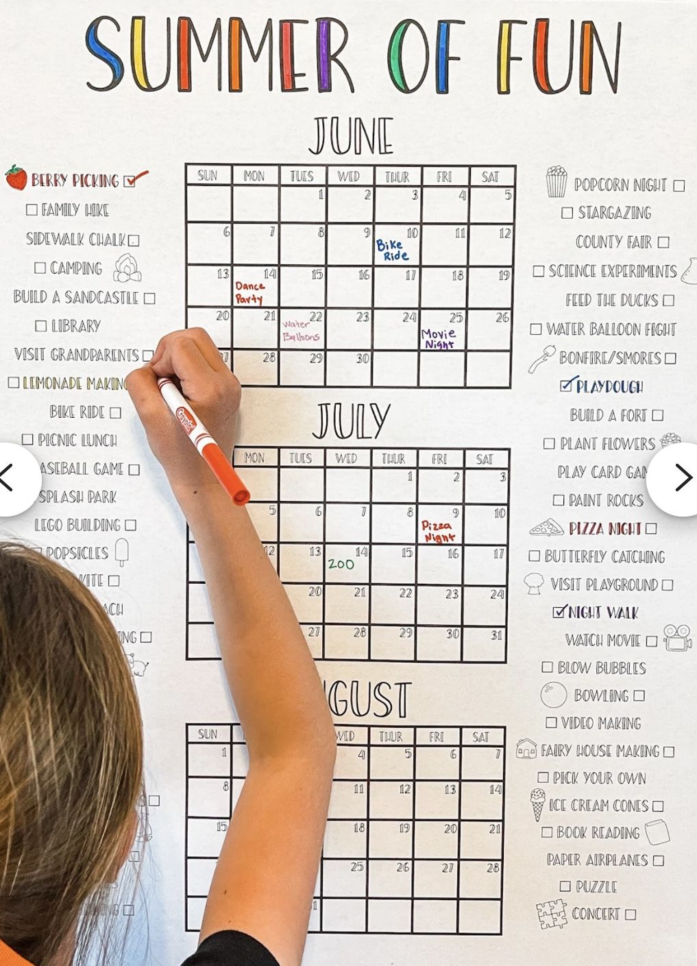 Weekly Summer Activity Planner for Busy Parents