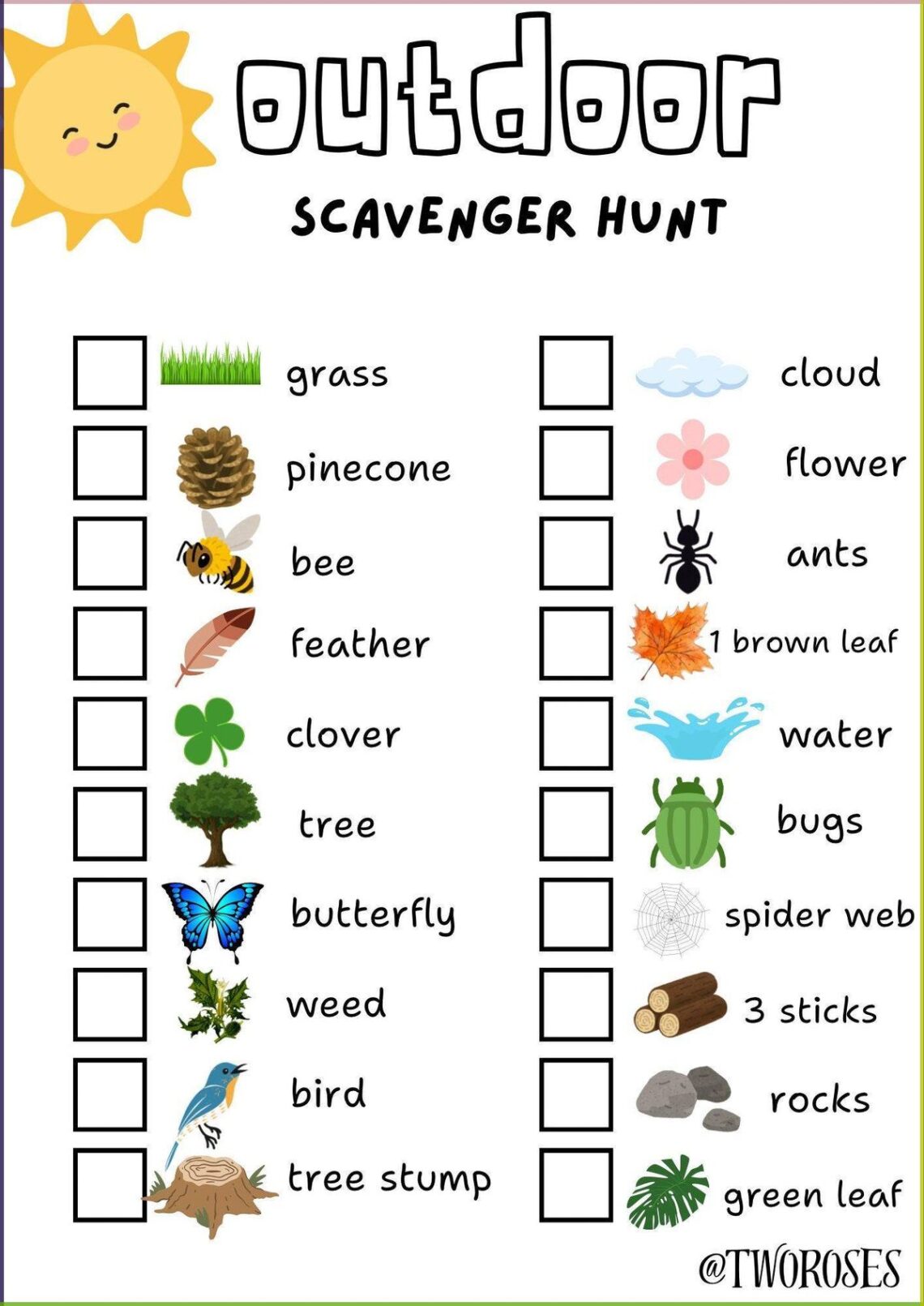 Summer Scavenger Hunt Fun with Free Printables