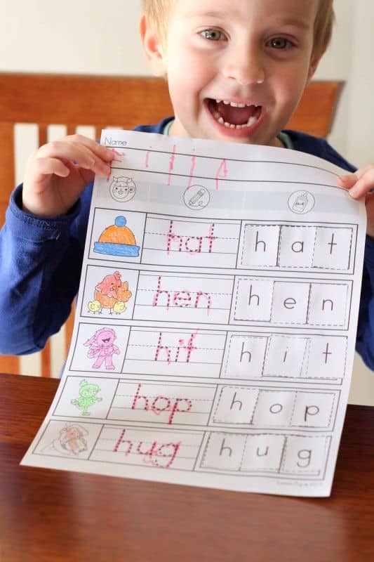 Phonics Cut-and-Paste Printables for Early Readers