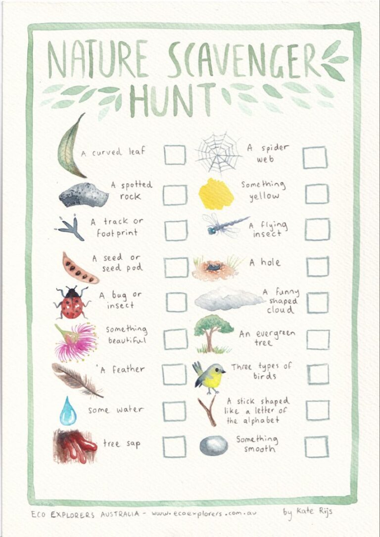 Summer Nature Scavenger Hunt FREE Printable