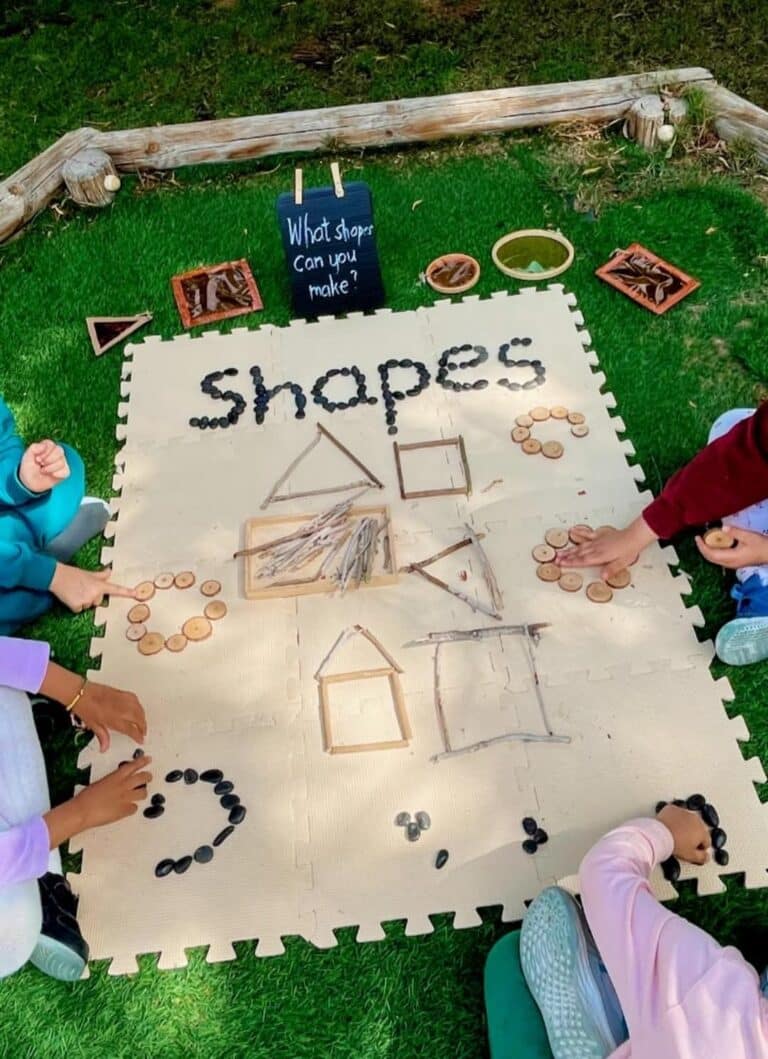 Backyard Math Hunt For Kids in Summer