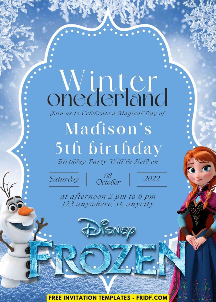 Free Frozen Invitation Templates (Editable Canva)